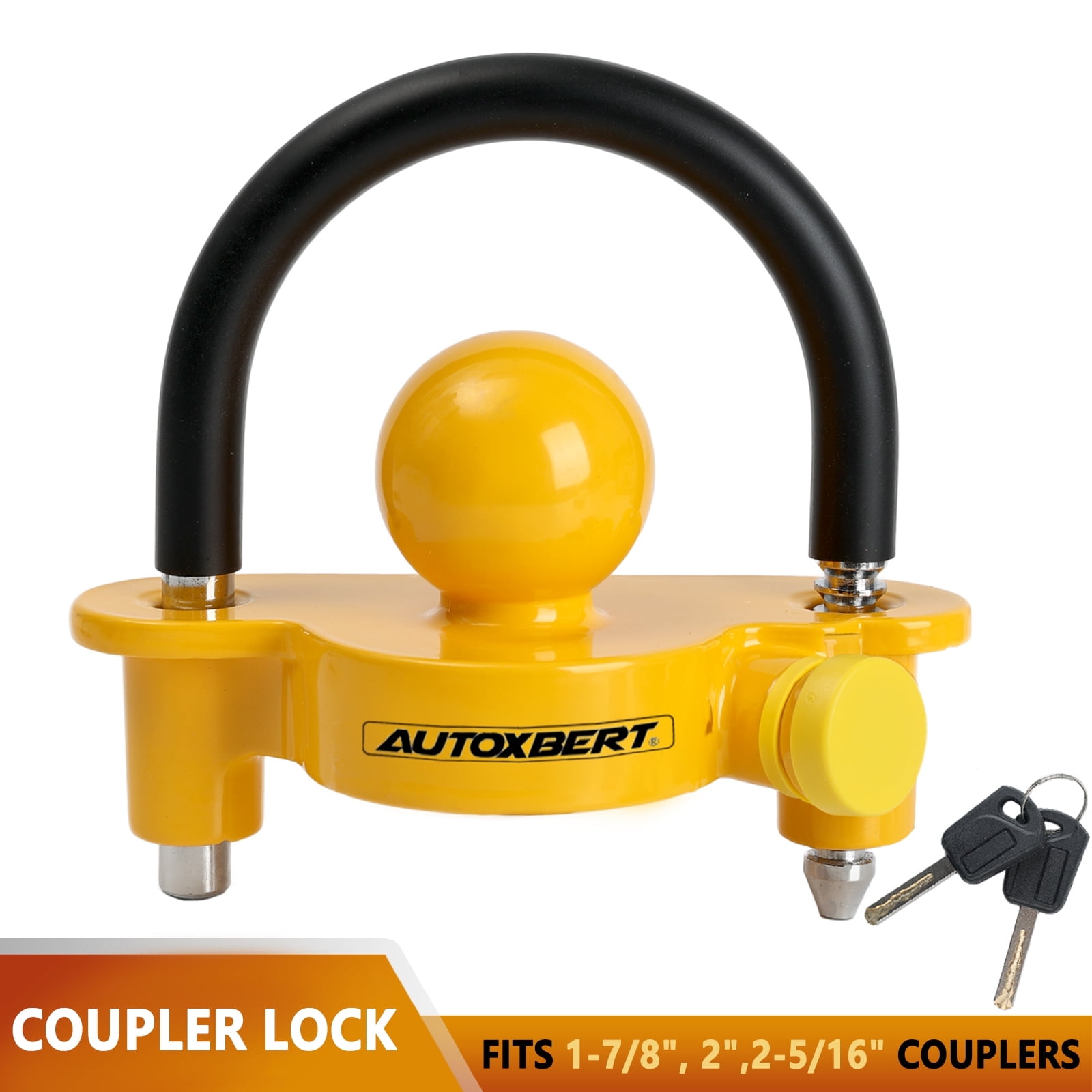 AUTOXBERT Heavy Duty Trailer Tongue Lock Hitch Coupler Tow Ball Lock ...
