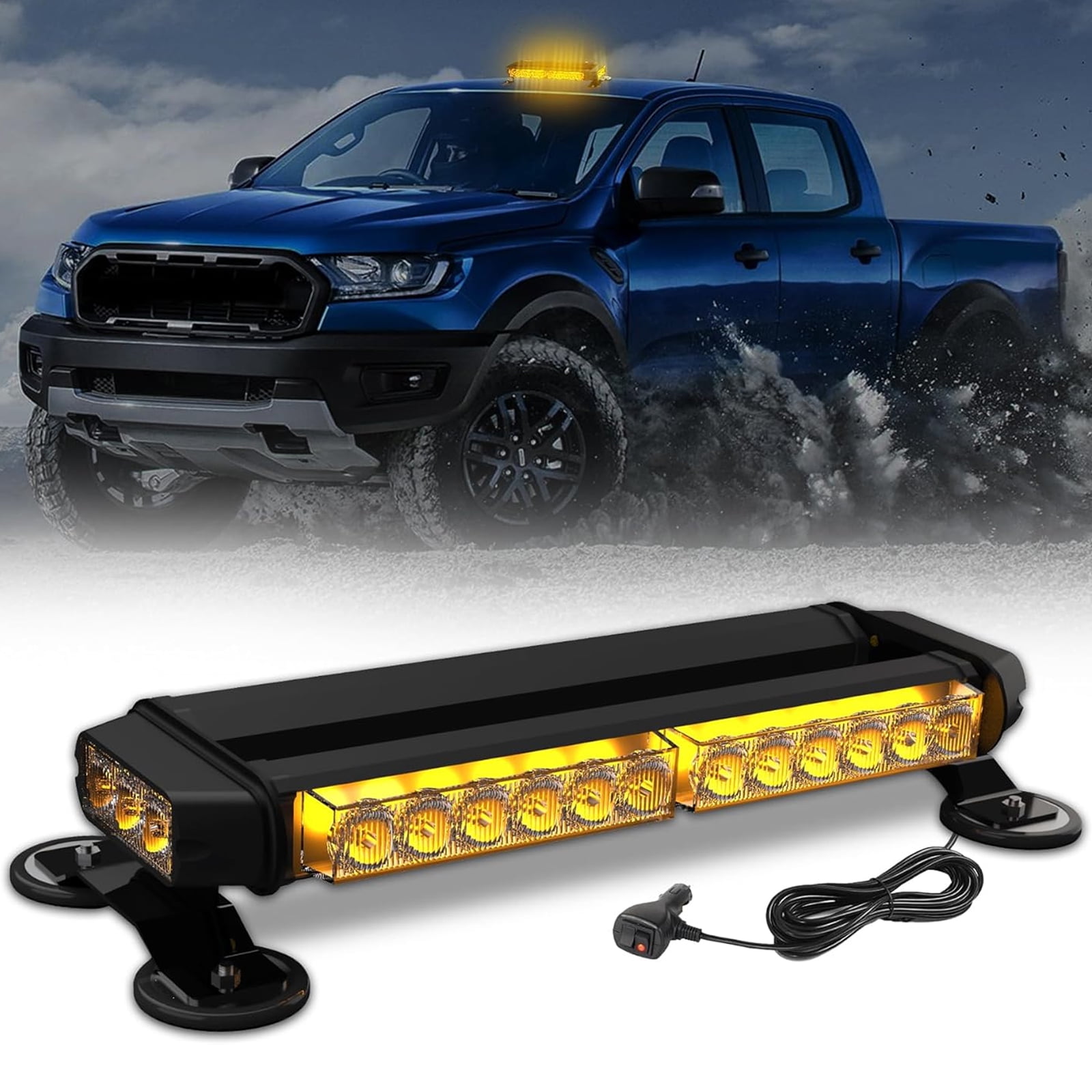 AUTOXBERT Magnetic 30LED Rooftop Strobe Beacon Light Truck Safety ...