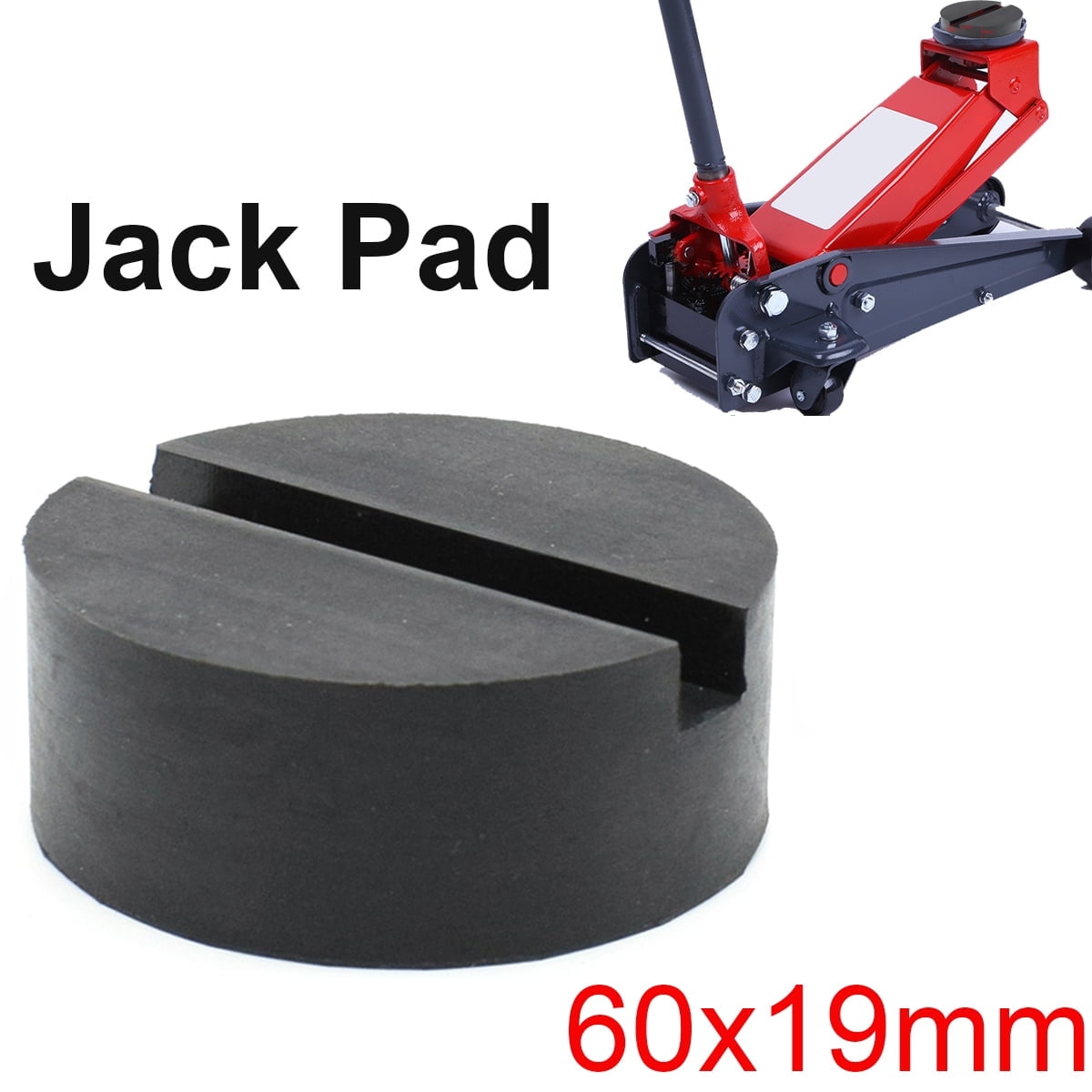 AUTOXBERT Rubber Trolley Jack Pad Pinch Weld Floor Jacking Lifting Puck Classic Adapter Black ...