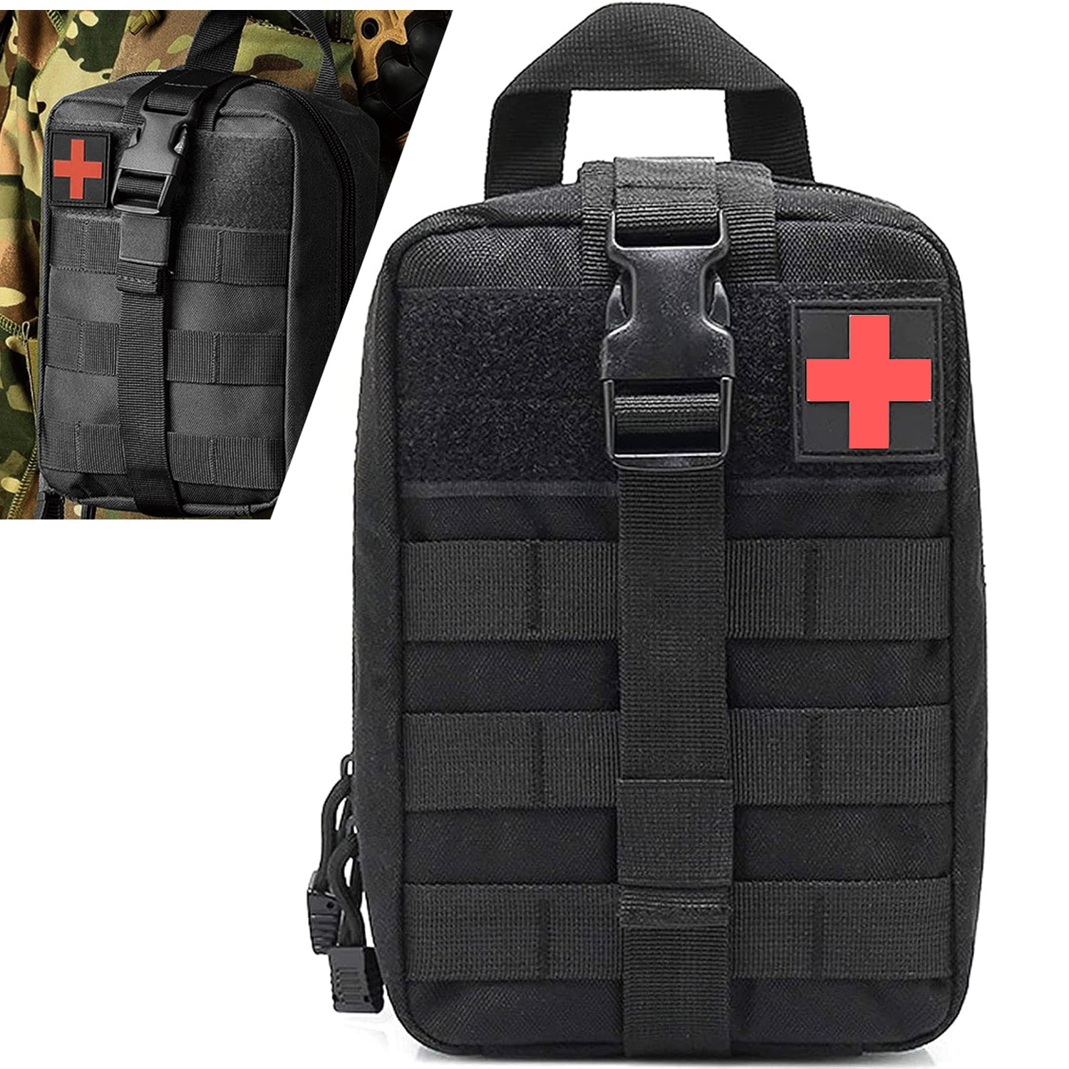 AUTOXBERT Tactical MOLLE Rip Away EMT Medical First Aid Kit IFAK Medic ...