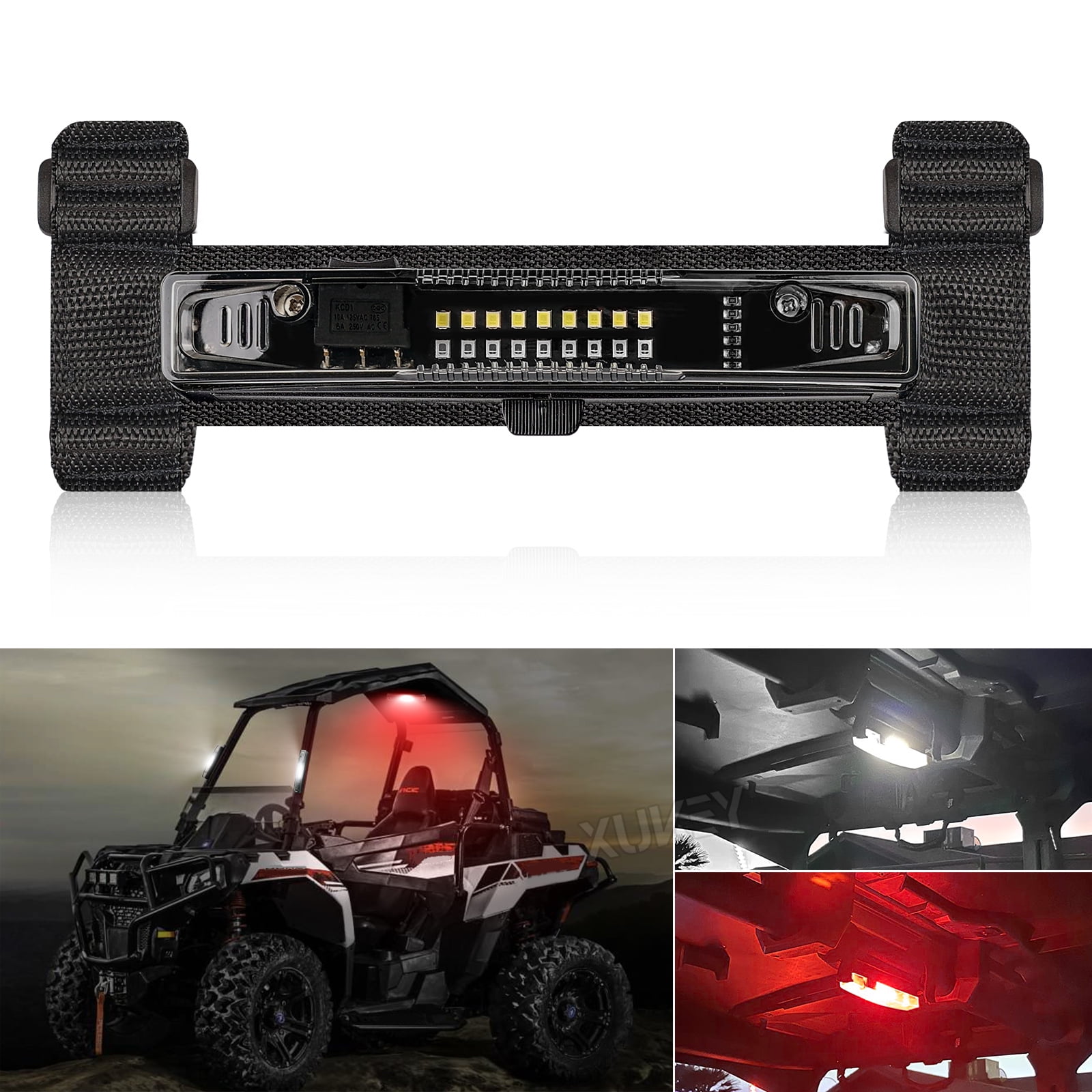 AUTOXBERT UTV Dome Light Roll Bar Mount LED Universal Interior Lamp ...