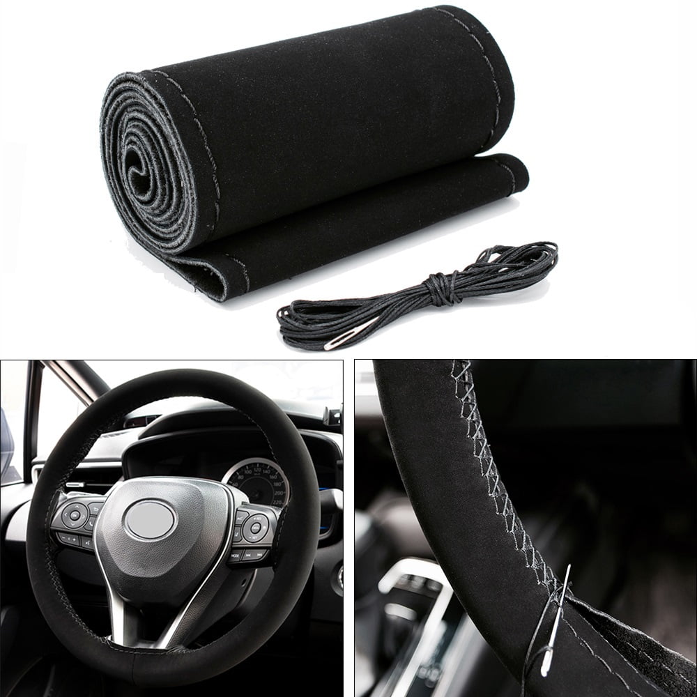 AUTOXBERT Universal Car Steering Wheel Cover Sew Protector Winter DIY ...