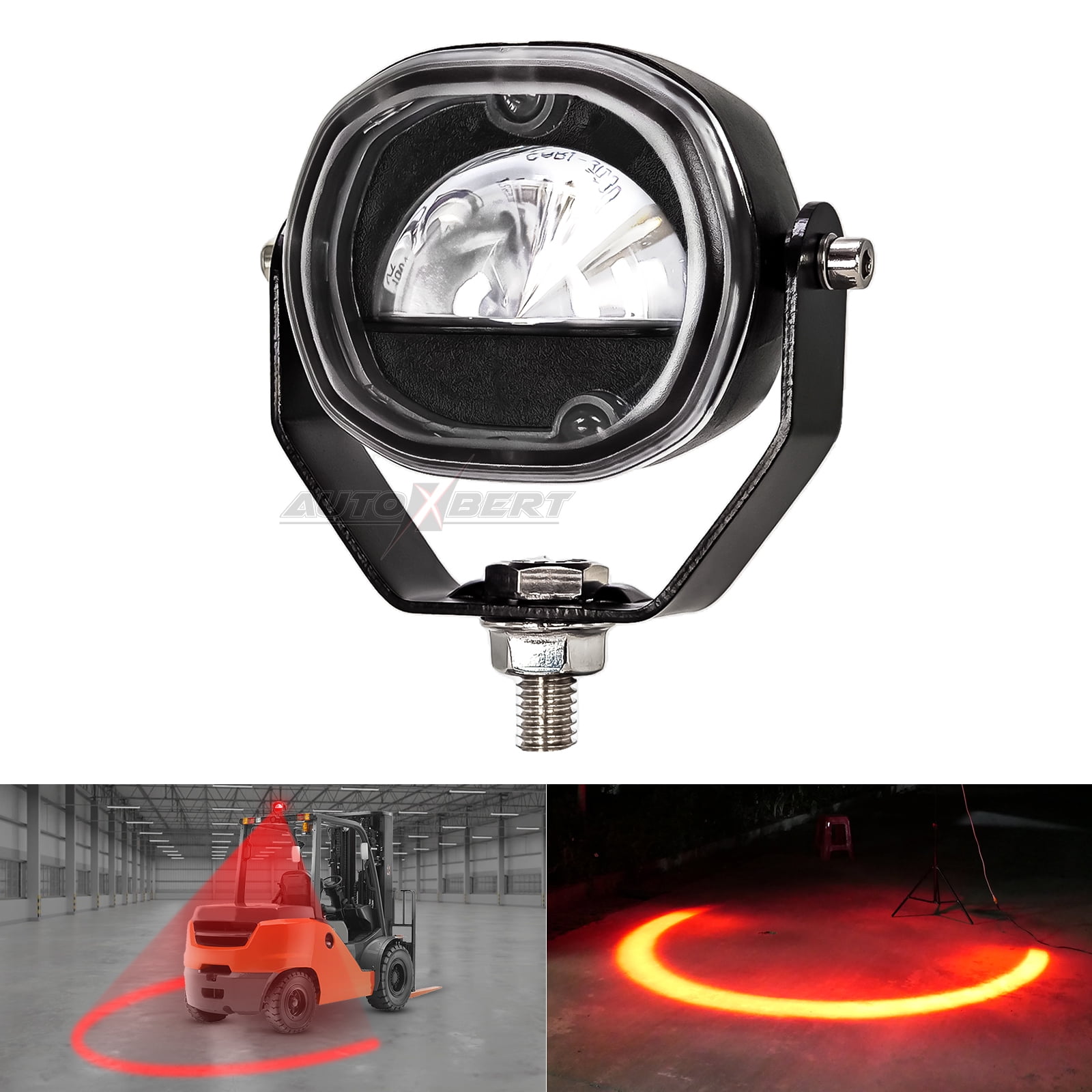 AUTOXBERT Waterproof Red LED Arch Arc Beam Forklift Safety Work Warning ...