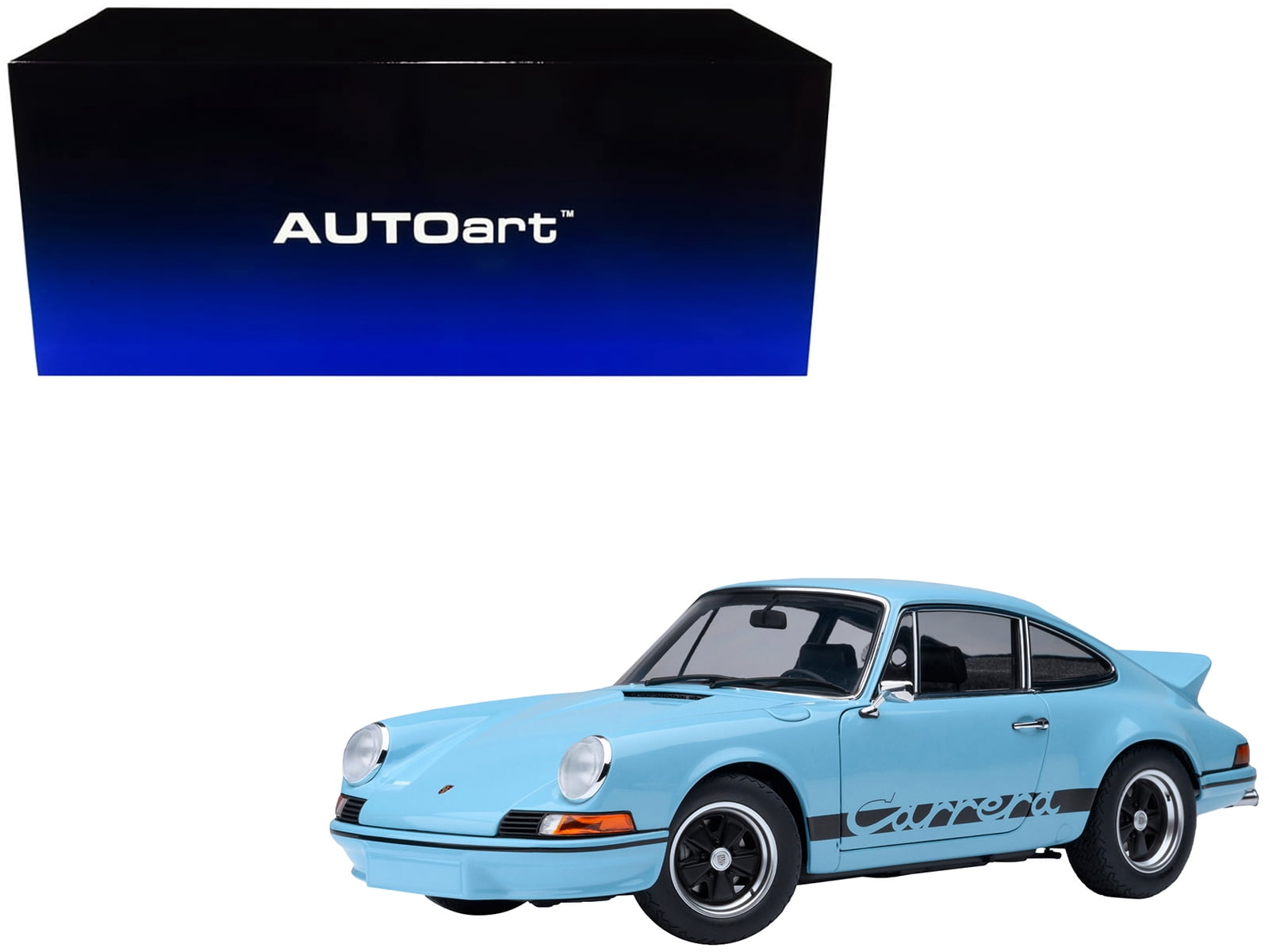 Porsche 911 Carrera 2.7 RS Gulf Blue with Black Stripes and Wheels 1/18 ...