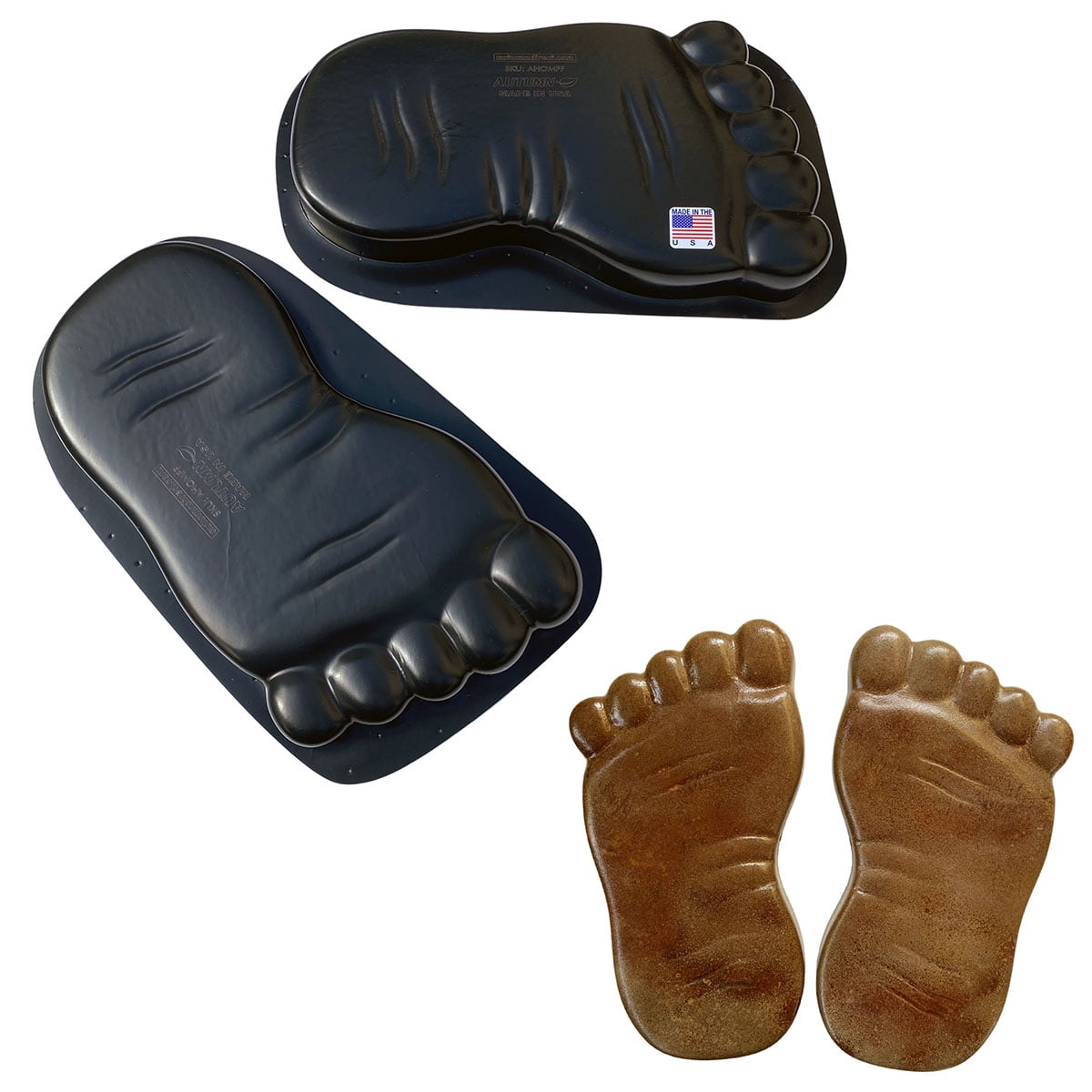 AUTUMN Footprint Stepping Stone Mold, Concrete Cement Mold, DIY feet ...