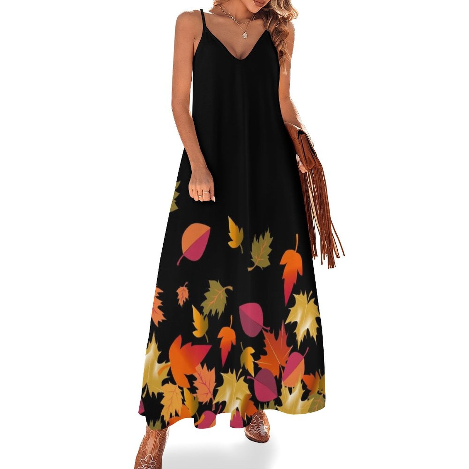 AUTUMN LEAVES Sleeveless Dress wedding dresses for woman chic and ...