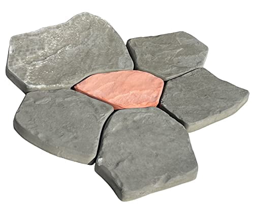 AUTUMN Pack of 2 Flagstone Durable Mold for Concrete, DIY Flagstone ...