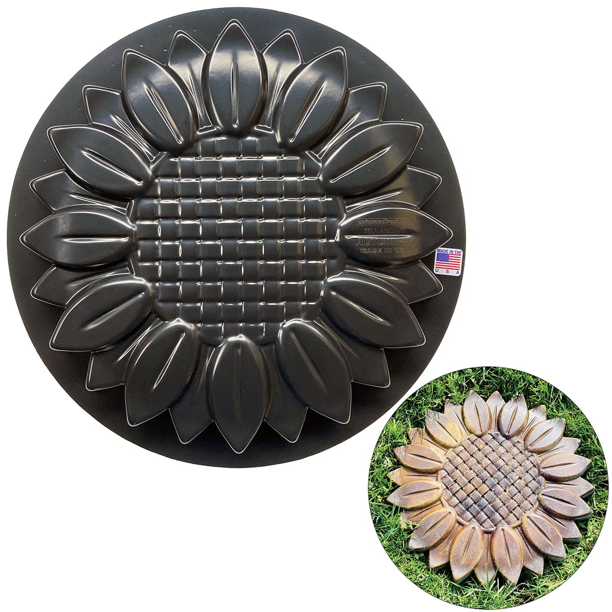AUTUMN Reusable Sunflower Stepping Stone Paving Mold - Walmart Business ...