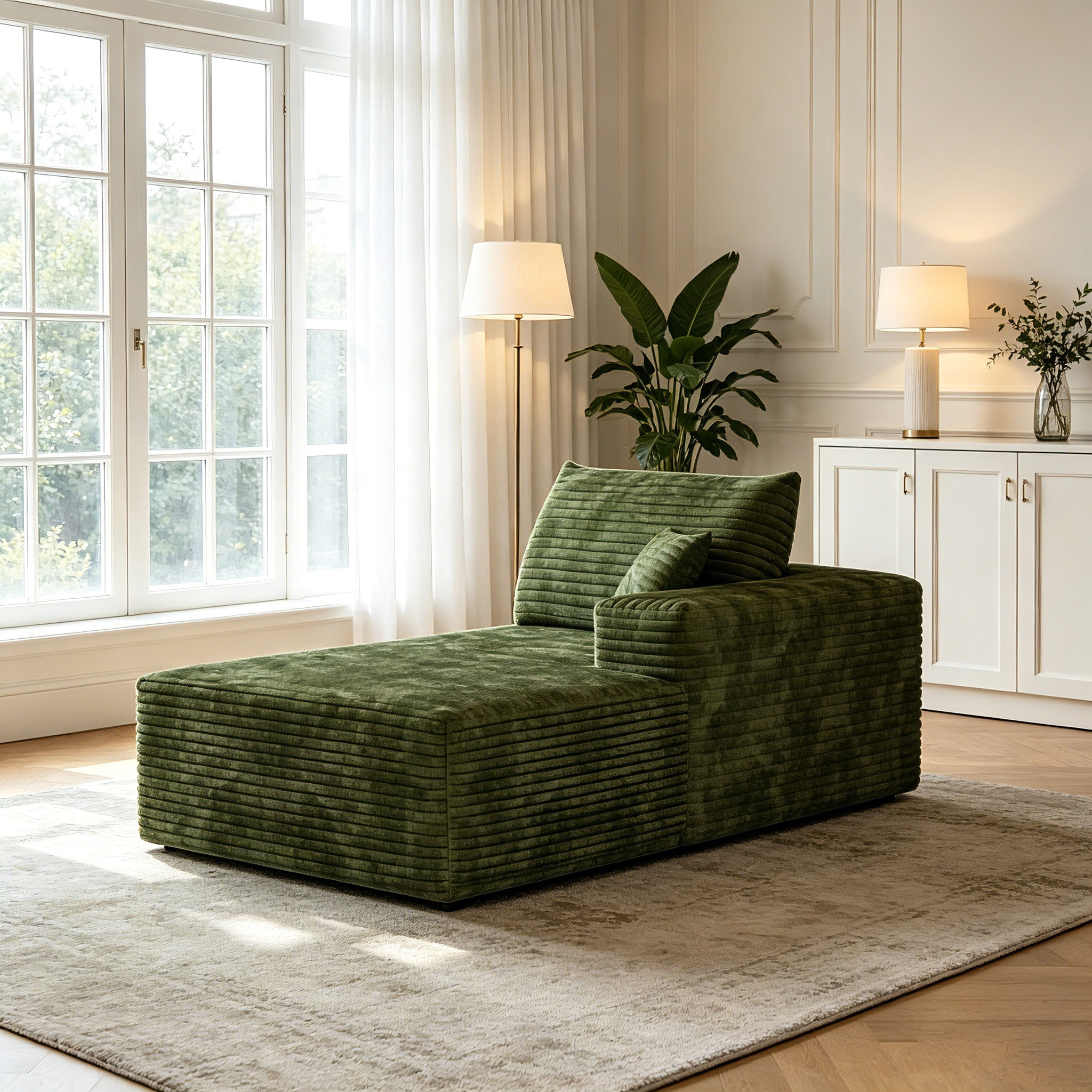 AUU Green Right-Side Sleeper Modular Sectional Sofa – No Assembly ...