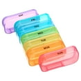 AUVON 7-Day Large Pill Organizer, Portable Weekly Pill Box for ...