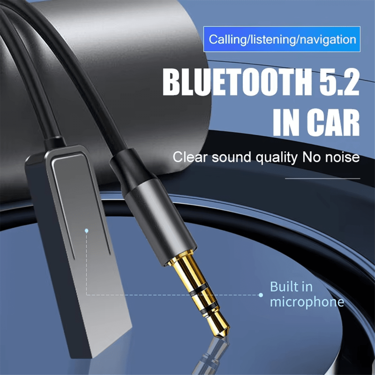 AUX Bluetooth Adapter Car 3.5mm Jack Audio Transmitter 5.2 Receiver USB ...