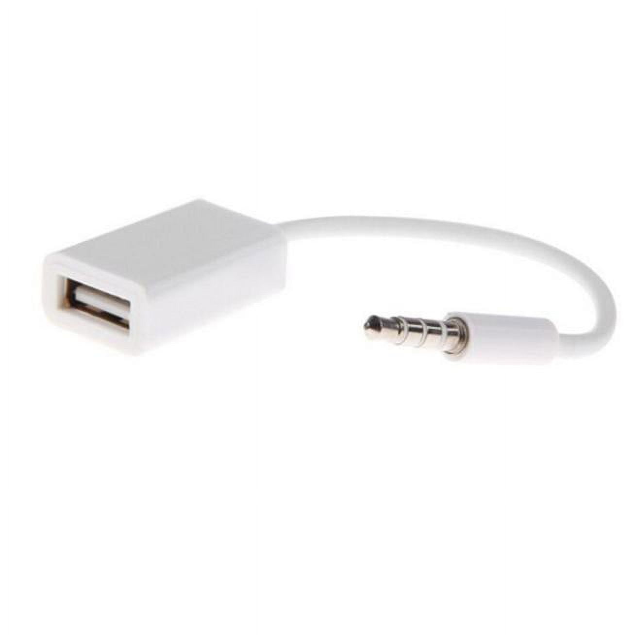 AUX Car Converter Jack 3.5mm Female To USB Cord 2.0 Male Plug MP3 Audio ...