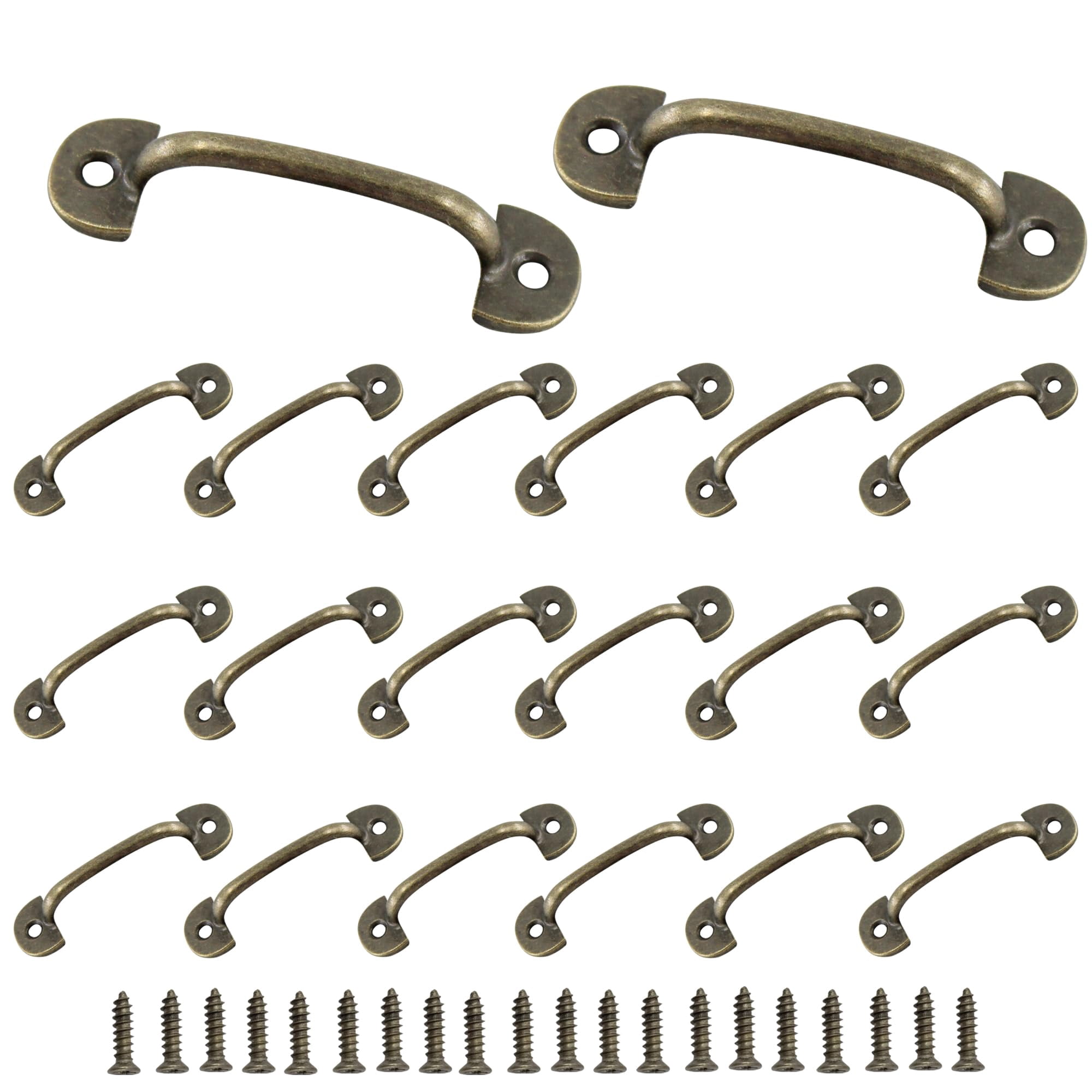 AUXBC 20PCS 2 Inch Vintage Mini Pulls, Bronze Knobs Drawer Pulls ...