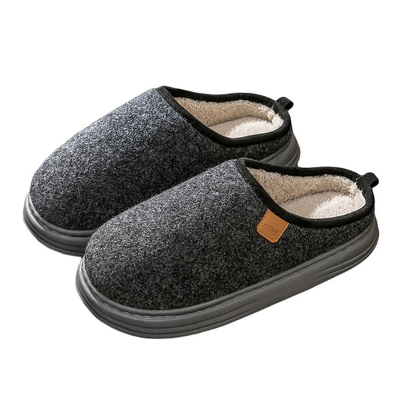 AUXDIQ Felt Slippers for Men Women Cozy Closed Toe House Shoes Warm ...