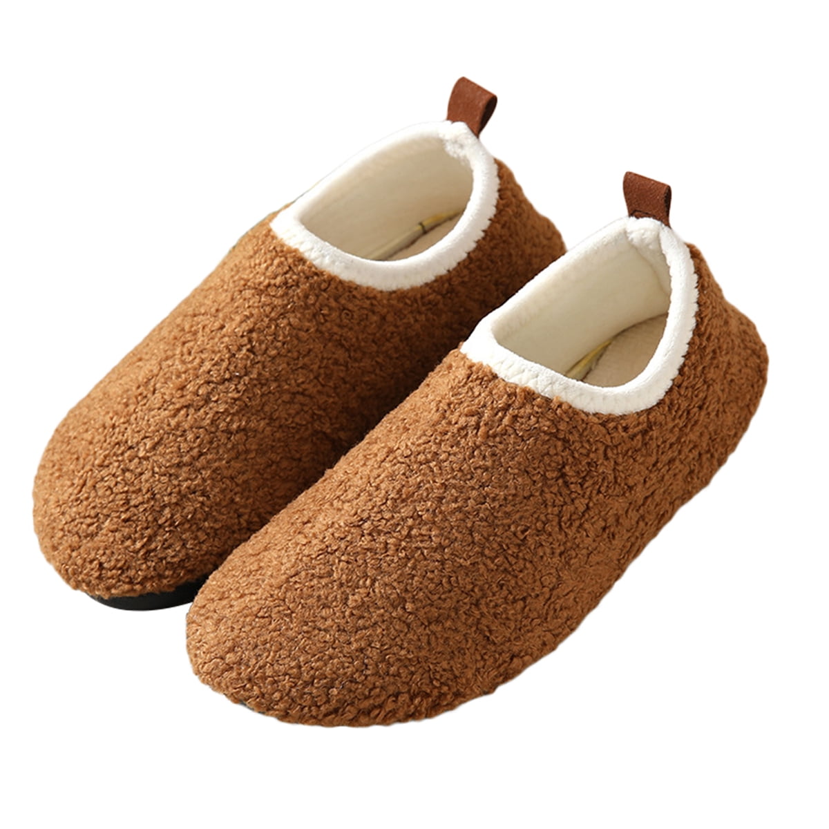 AUXDIQ Mens Womens Comfort Slippers Plush Lining Winter Memory Foam ...