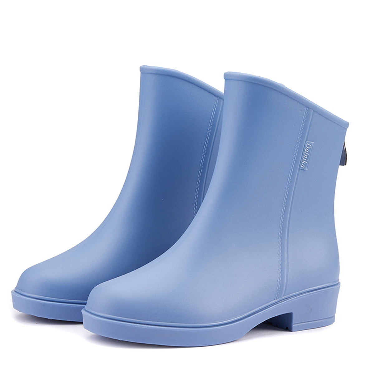 AUXDIQ Wellington Boots Women Mid-calf Wellies Waterproof Rain Boots ...