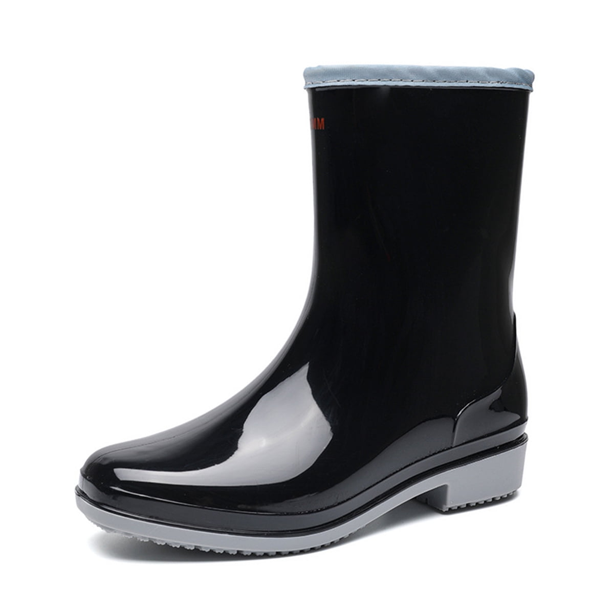 AUXDIQ Wellington Boots Women Mid-calf Wellies Waterproof Rain Boots ...