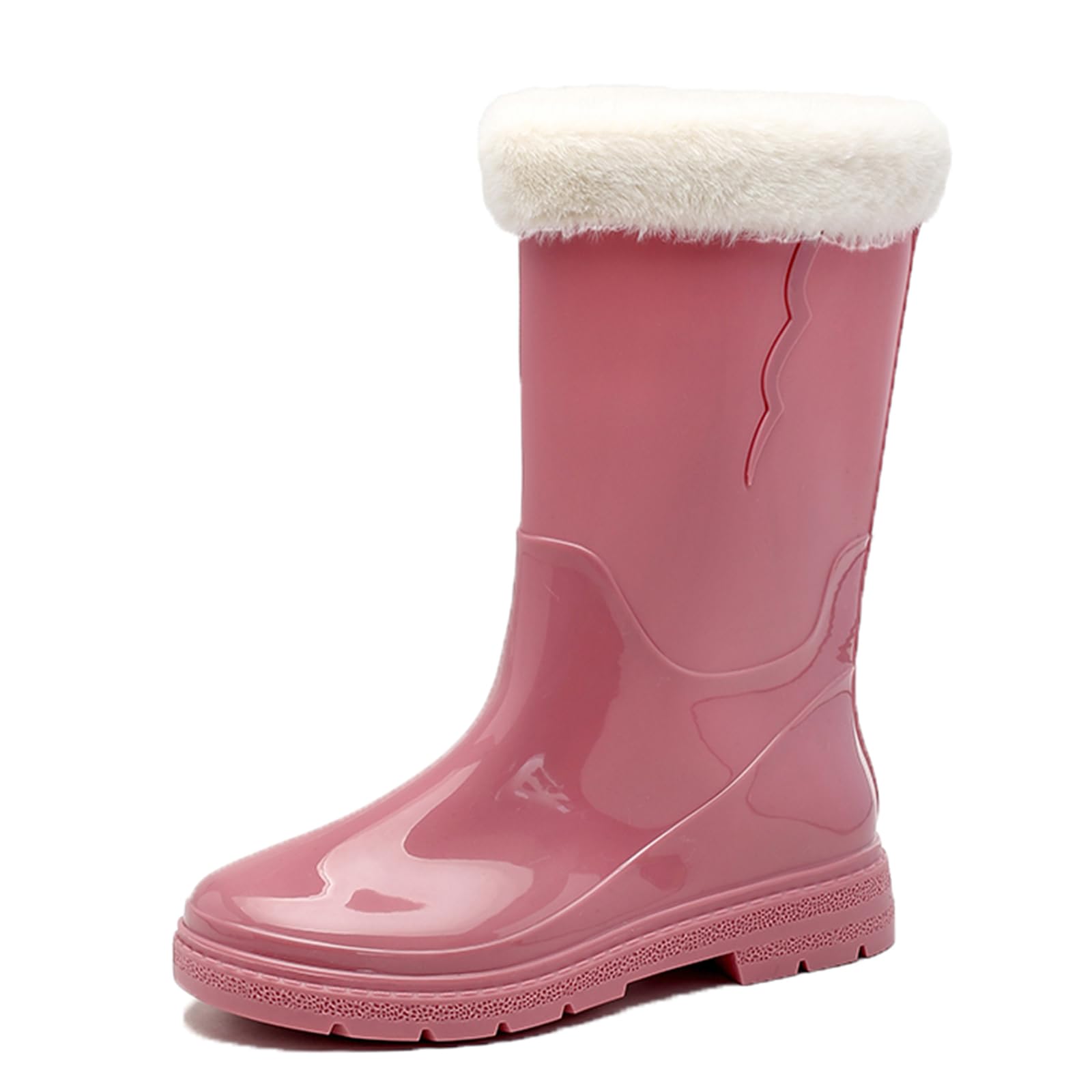 AUXDIQ Wellington Boots Women Mid-calf Wellies Waterproof Rain Boots ...