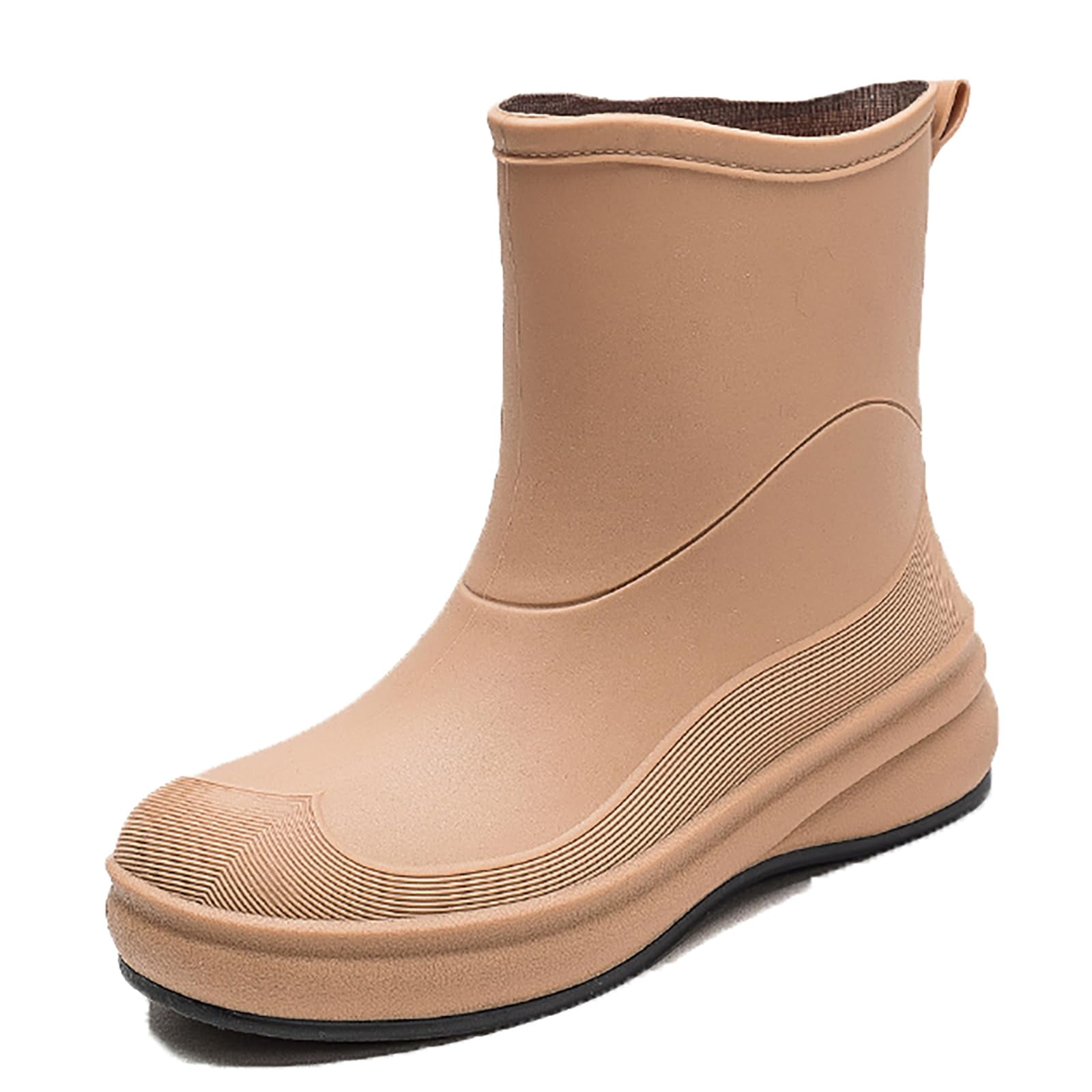 AUXDIQ Wellington Boots Women Mid-calf Wellies Waterproof Rain Boots ...