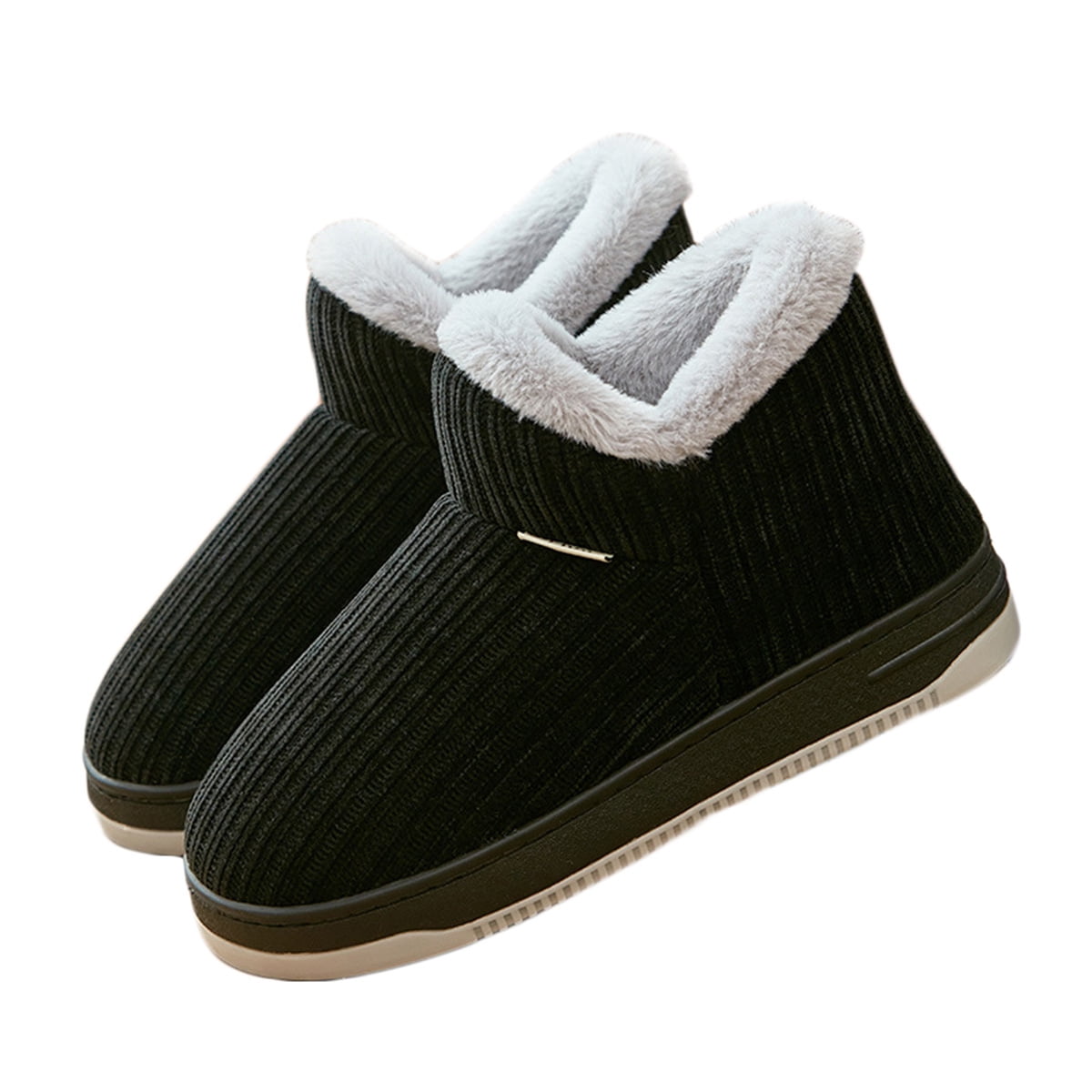 AUXDIQ Women Men Winter Boots Slippers Home Warm Fleece Booties Slipper ...