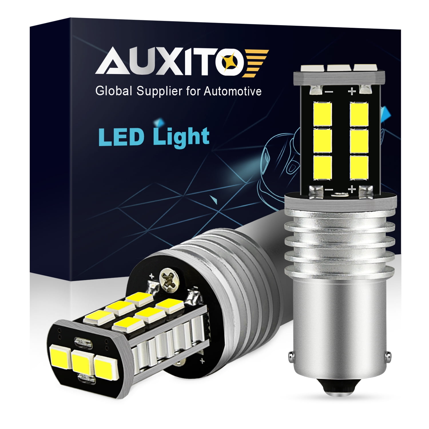 AUXITO 1156 LED Bulb for Reverse Lights, 102-SMD Chipsets 300% Super ...