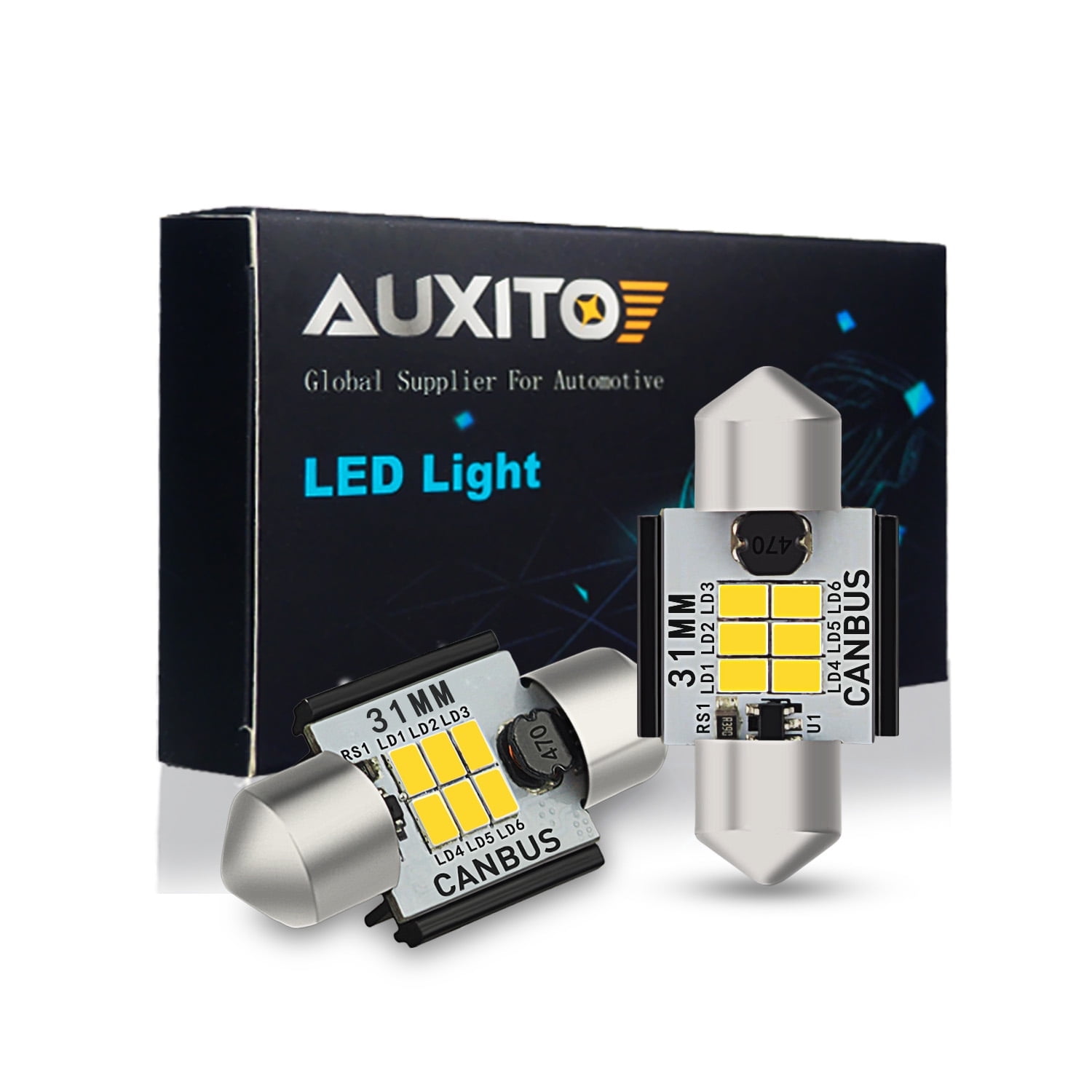 AUXITO 400 Lumens 1.25 inch 31MM DE3175 DE3021 Canbus Error Free ...