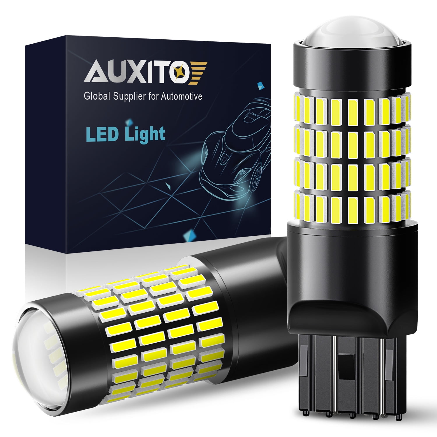 AUXITO 7440 7443 LED Bulb for Reverse Lights, 102-SMD Chipsets 300% ...