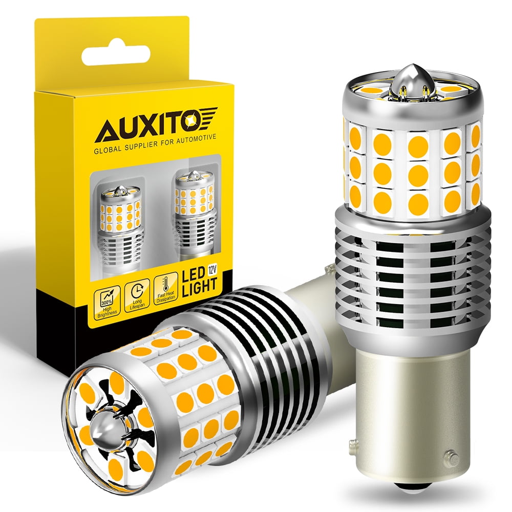AUXITO 7507 LED Amber Yellow PY21W BAU15S LED Bulbs Amber Yellow for ...