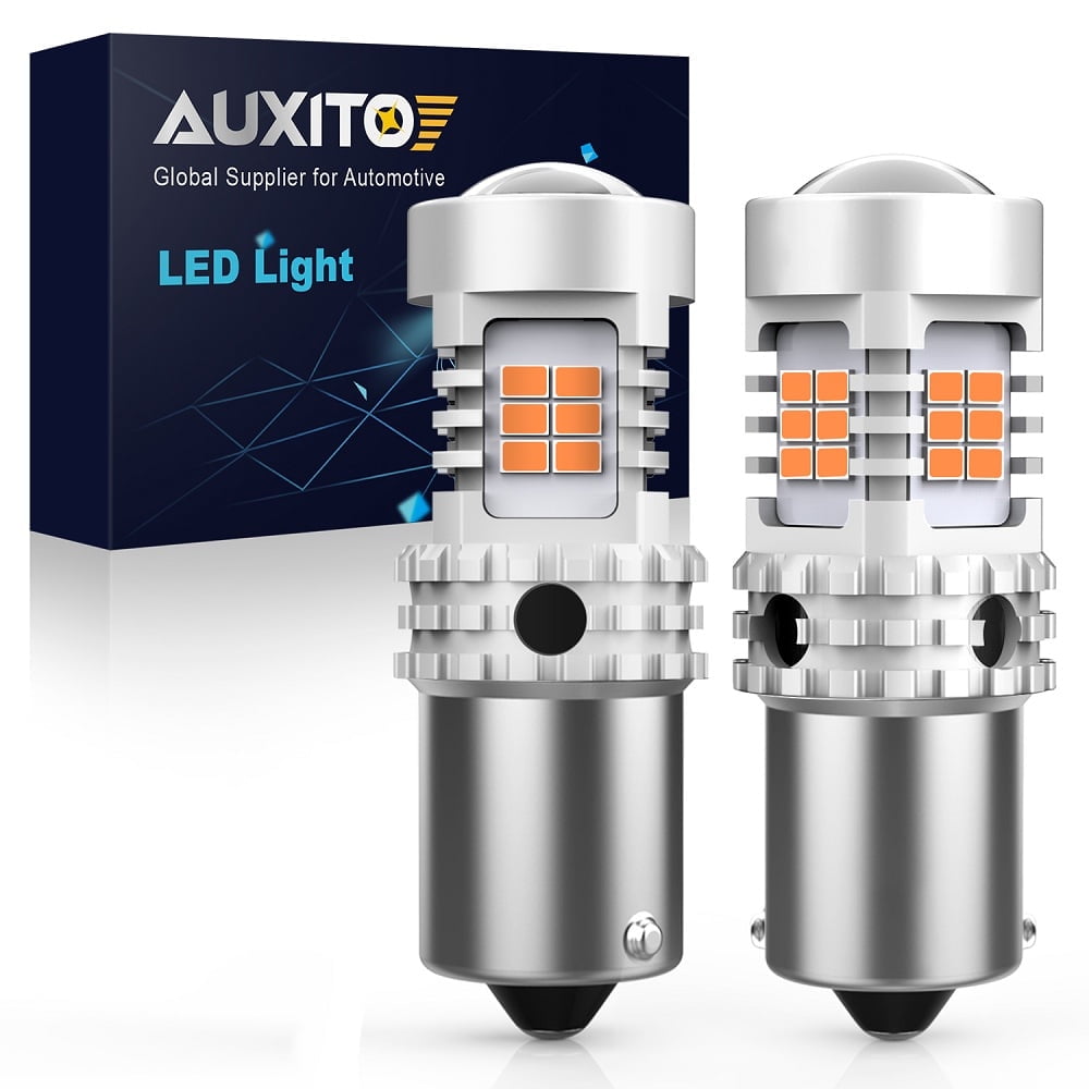 AUXITO 7507 PY21W BAU15S LED Bulbs Amber Yellow 2800LM for Turn Signal ...