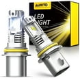 AUXITO 9004 HB1 LED Headlight Bulbs,12000LM 300% Brightness, 6500K Cool ...