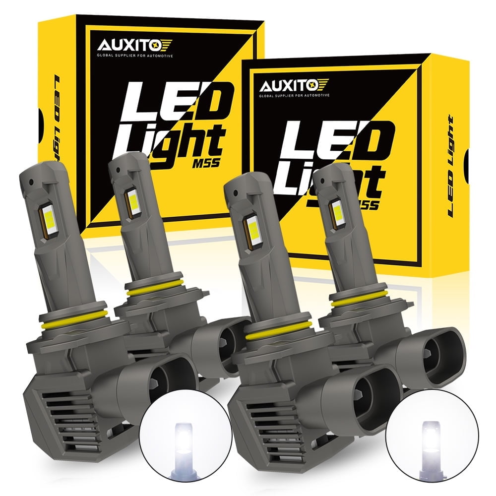 AUXITO 9005 9006 Combo Led Headlight Kit, 240W 44000LM 600% Brighter 6500K Cool White, HB3 HB4 ...