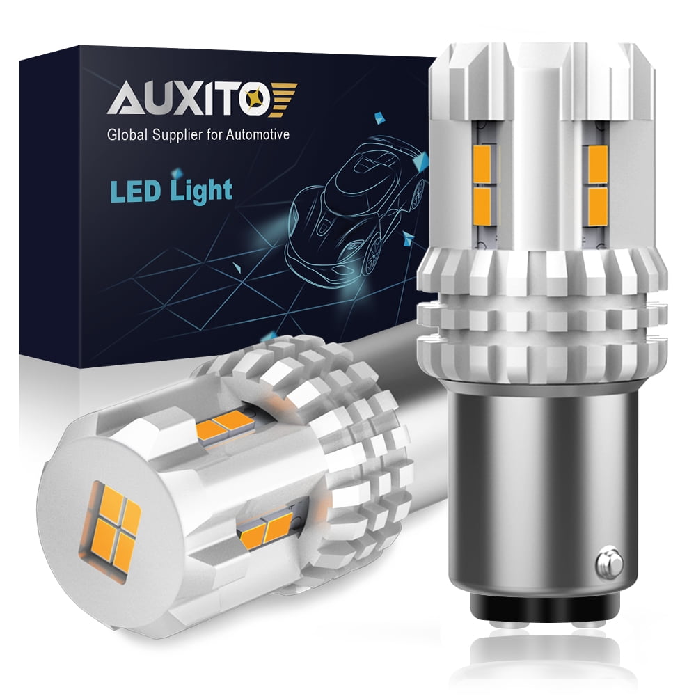 AUXITO 1157/BAY15D LED Turn Signal Light Bulbs, Amber Yellow, 2200K ...