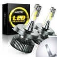 AUXITO H4/HB2/9003 LED Headlight Bulb, 80W 16000LM Super Bright, Dual Beam Conversion Kit 6000K ...