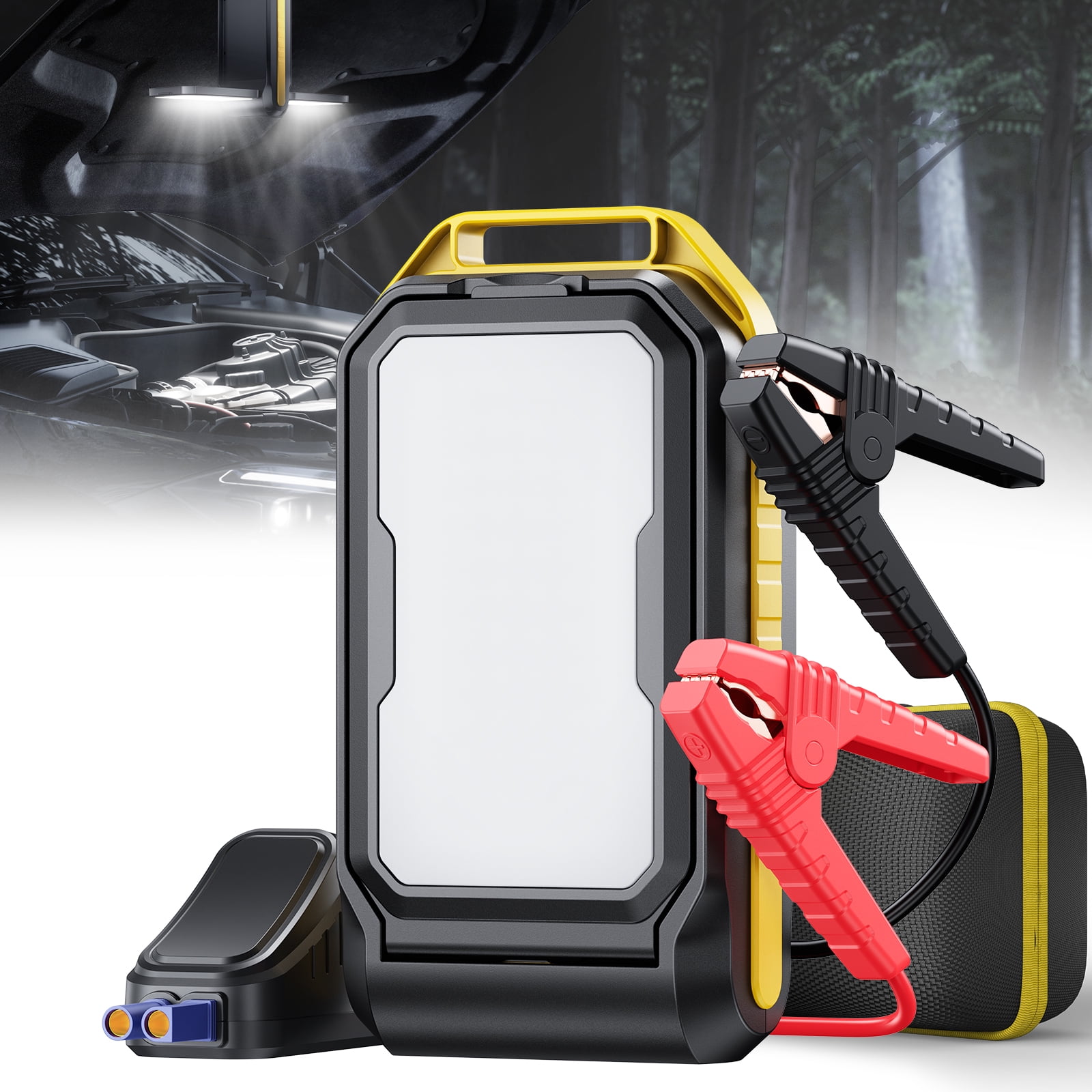 AUXITO Jump Starter, 6000A Car Battery Portable Jump Box with 2500LM ...