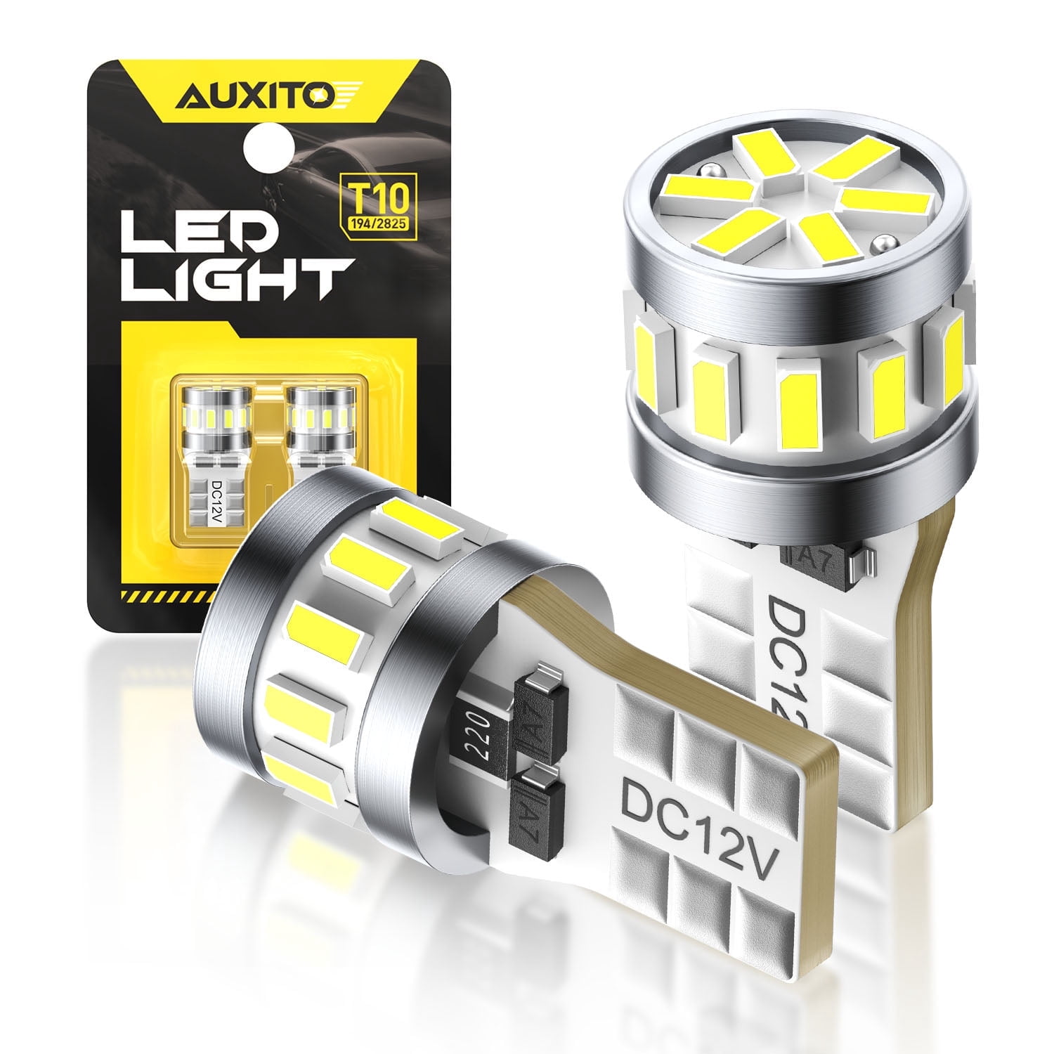 AUXITO Latest 194 LED Bulbs for License Plate Light 6500K Bright White ...