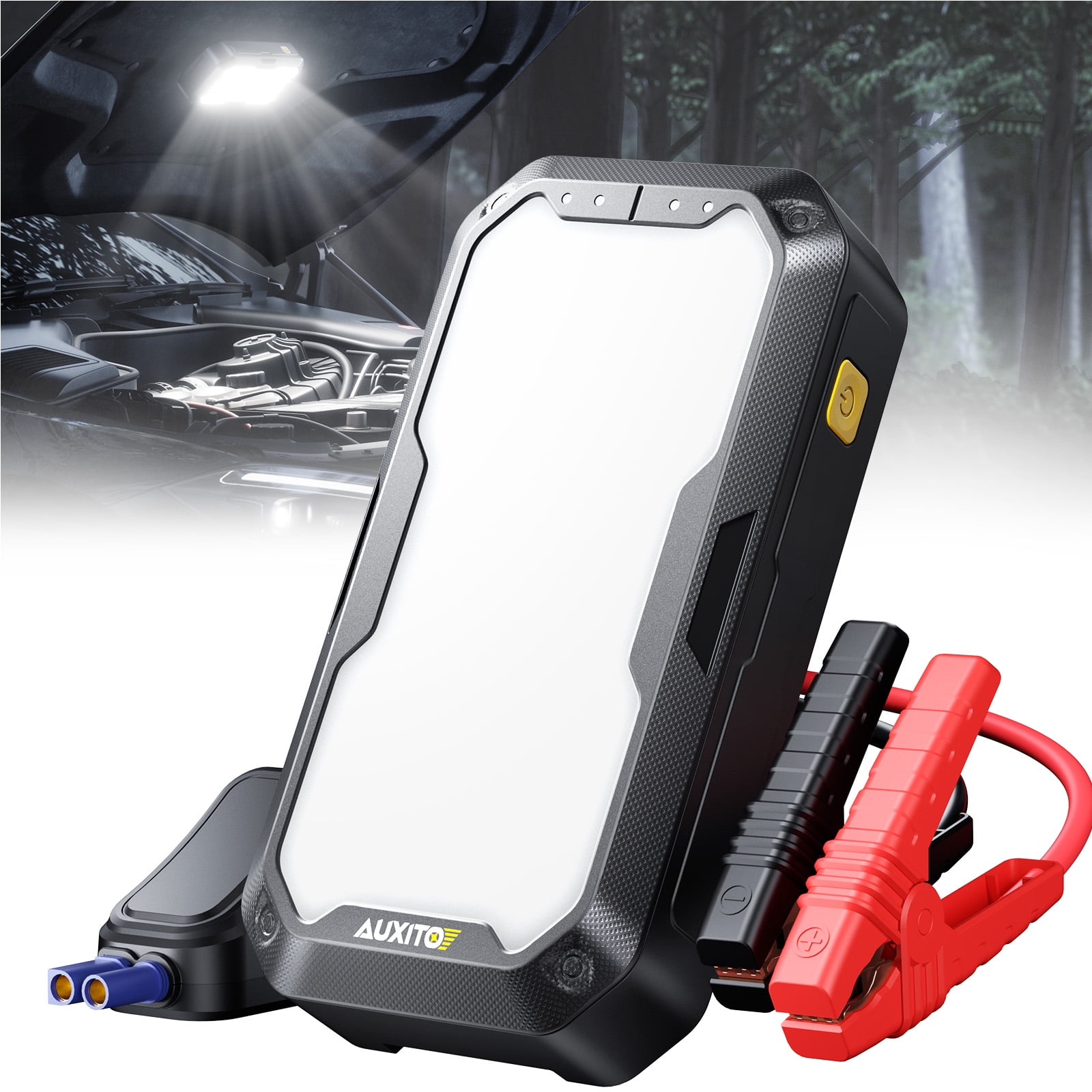 AUXITO Portable Jump Starter 2500A Car Battery Jump Starter(8L Gas/7L ...