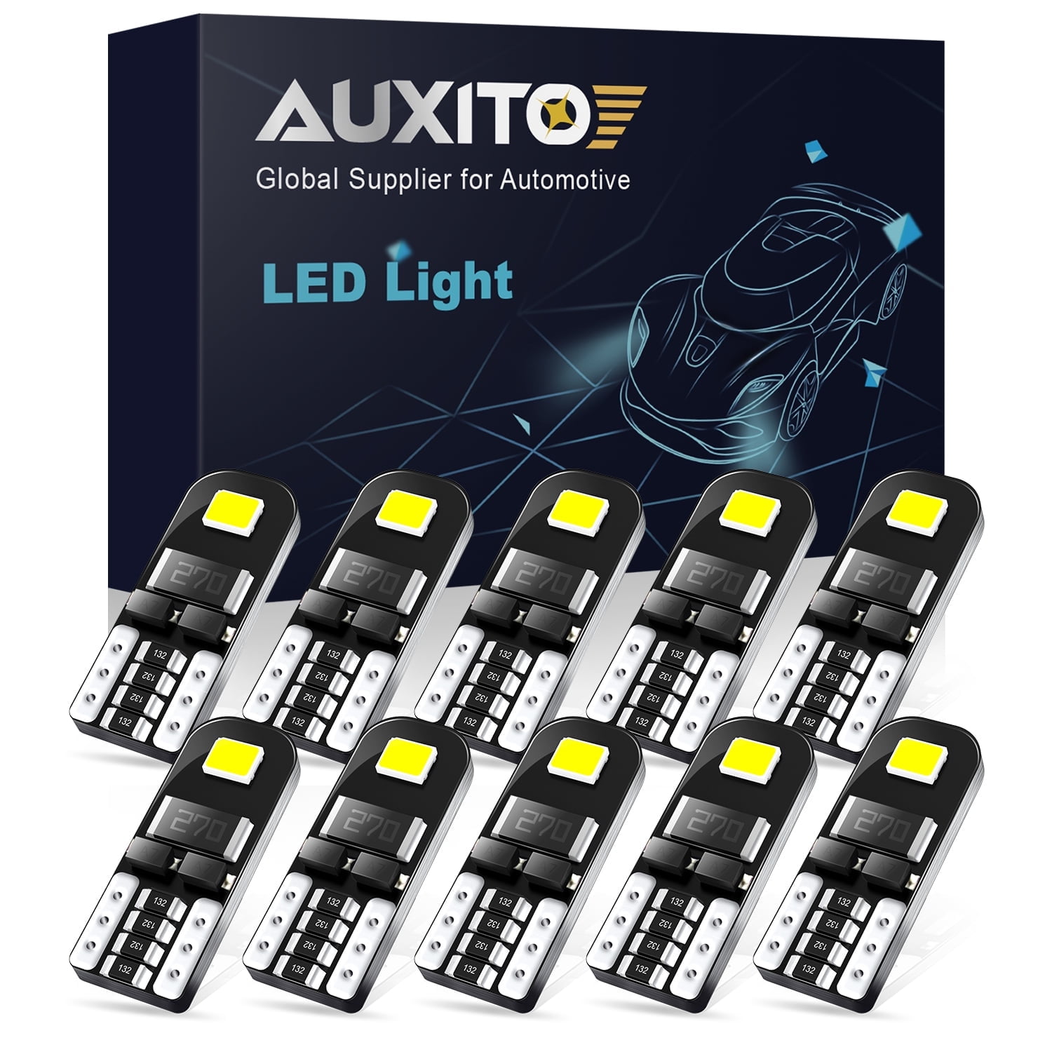 AUXITO T10 LED Bulb for Car/Truck, Super Bright White, Fits FORD F150 ...