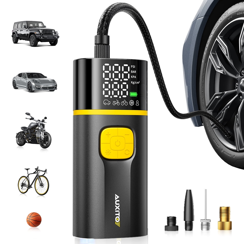 AUXITO Tire Inflator Cordless Portable Air Compressor, 150PSI Air Pump for Car Tires with ...