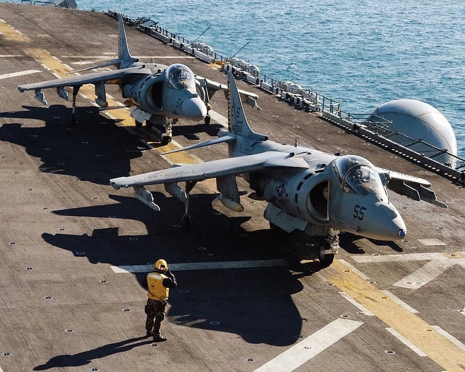 AV-8 / AV-8B Harrier Aboard USS Wasp Navy - 24x36 Inch Laminated ...