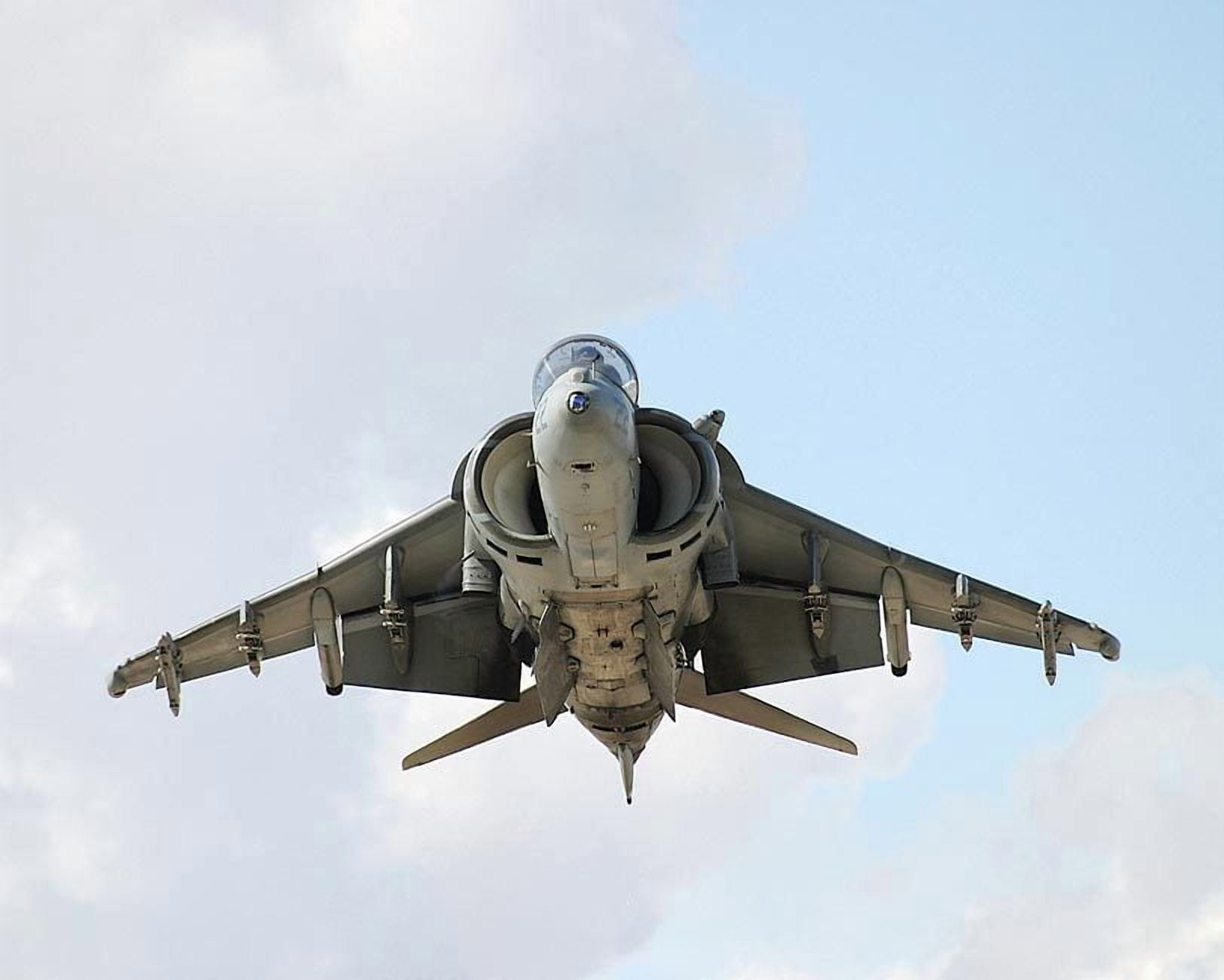 AV-8 Harrier Fighter Jet Hovering Style - A - 24x36 Inch Laminated ...