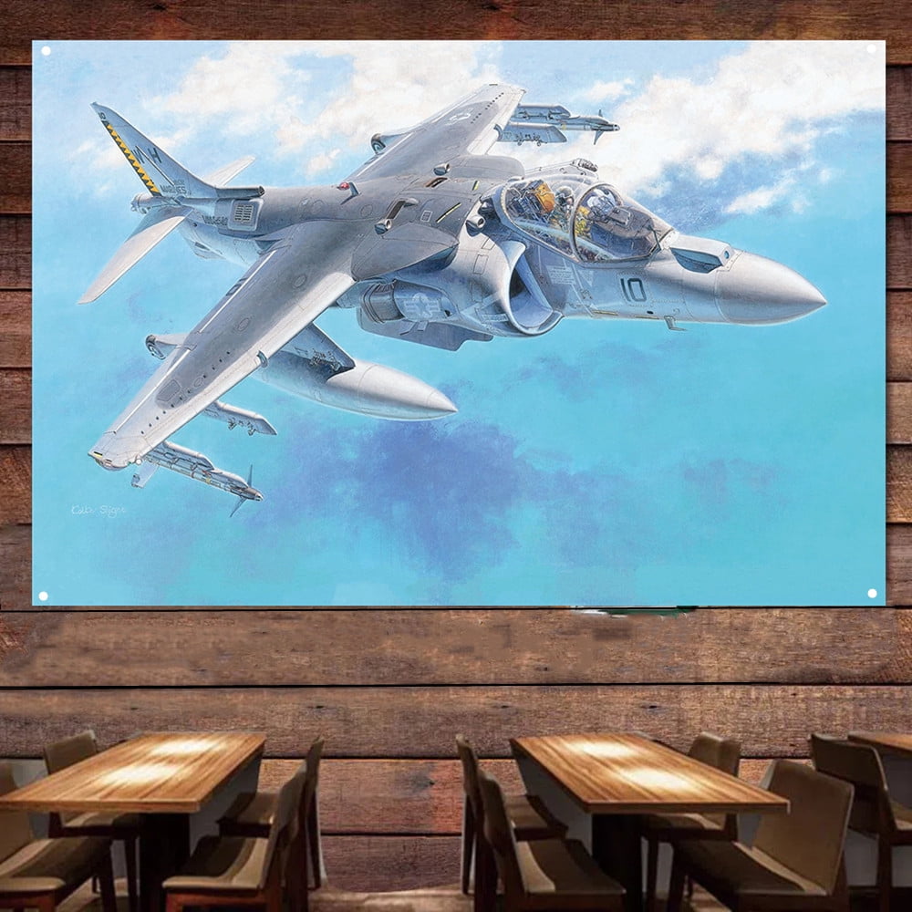 AV-8B Harrier II Plus USMC Attacker Fighter Poster Wall Chart - Air ...