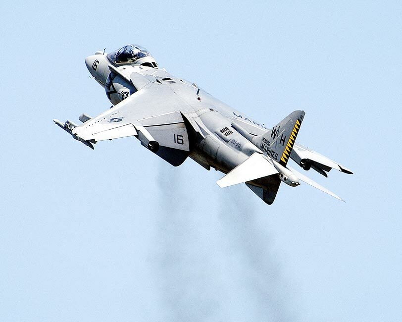 AV-8B Harrier Jump Jet Aircraft Takeoff Style - A - 20x30 Inch Glossy ...