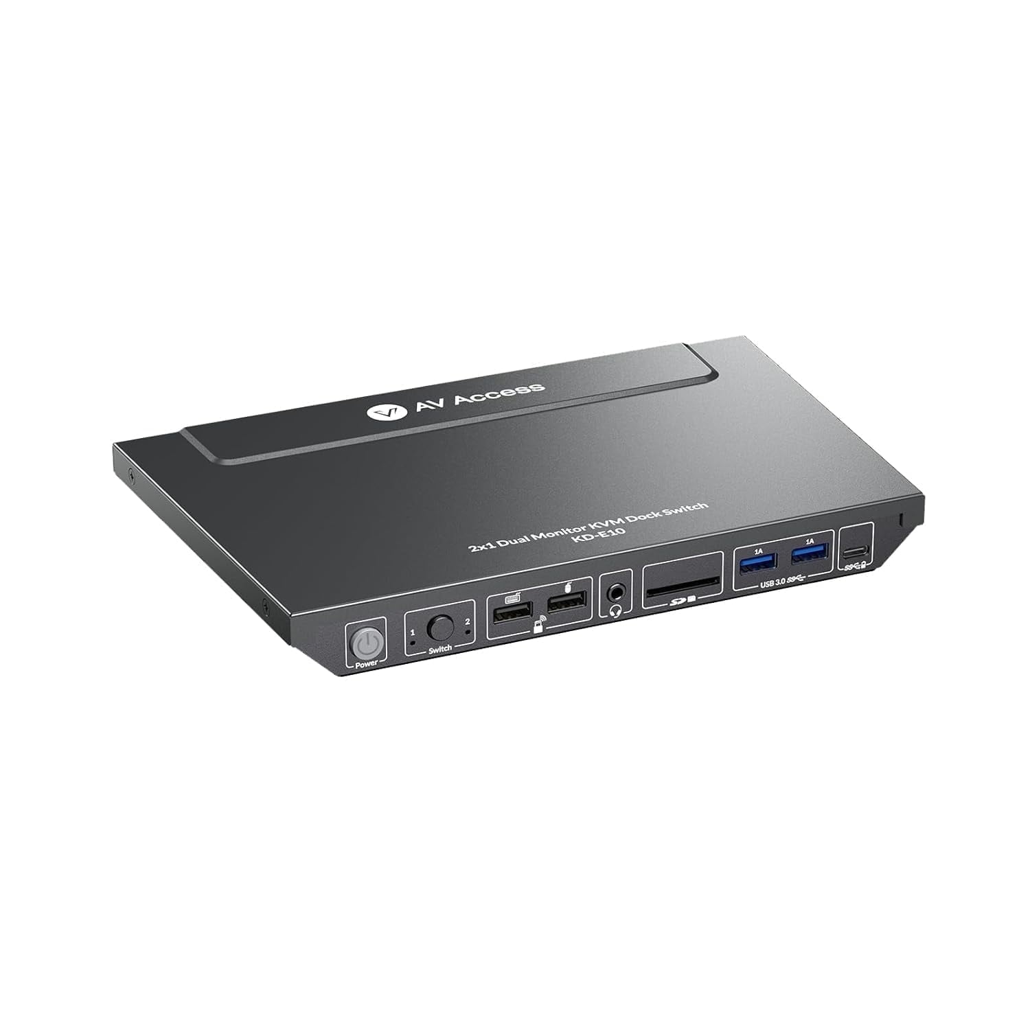 AV Access KVM Switch Docking Station for 2 Monitors 2 Computers, 4K KVM ...