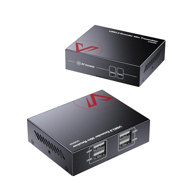 AV Access USB Extender Over Cat5e/6 196ft/60M, 4 USB 2.0 Ports, Plug ...