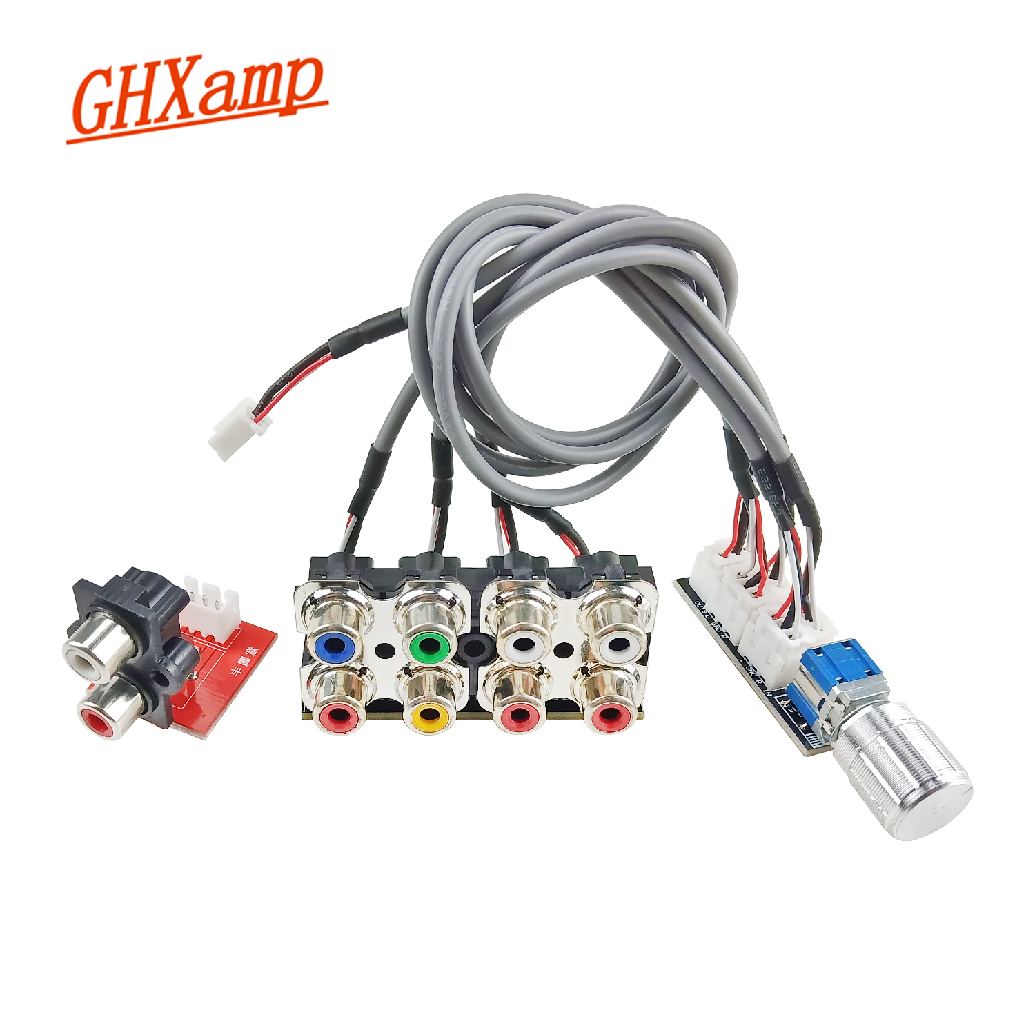 AV Audio Signal Switch Board 4-Way Stereo Source Switcher (1 point 4 or ...