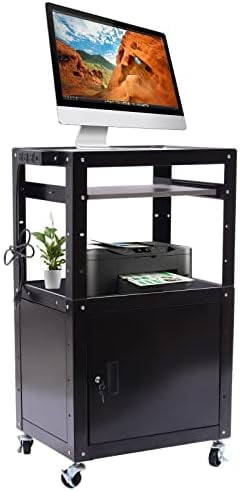 AV Cart, Computer Cart Desk Rolling Cart Storage Cart Rolling Computer ...
