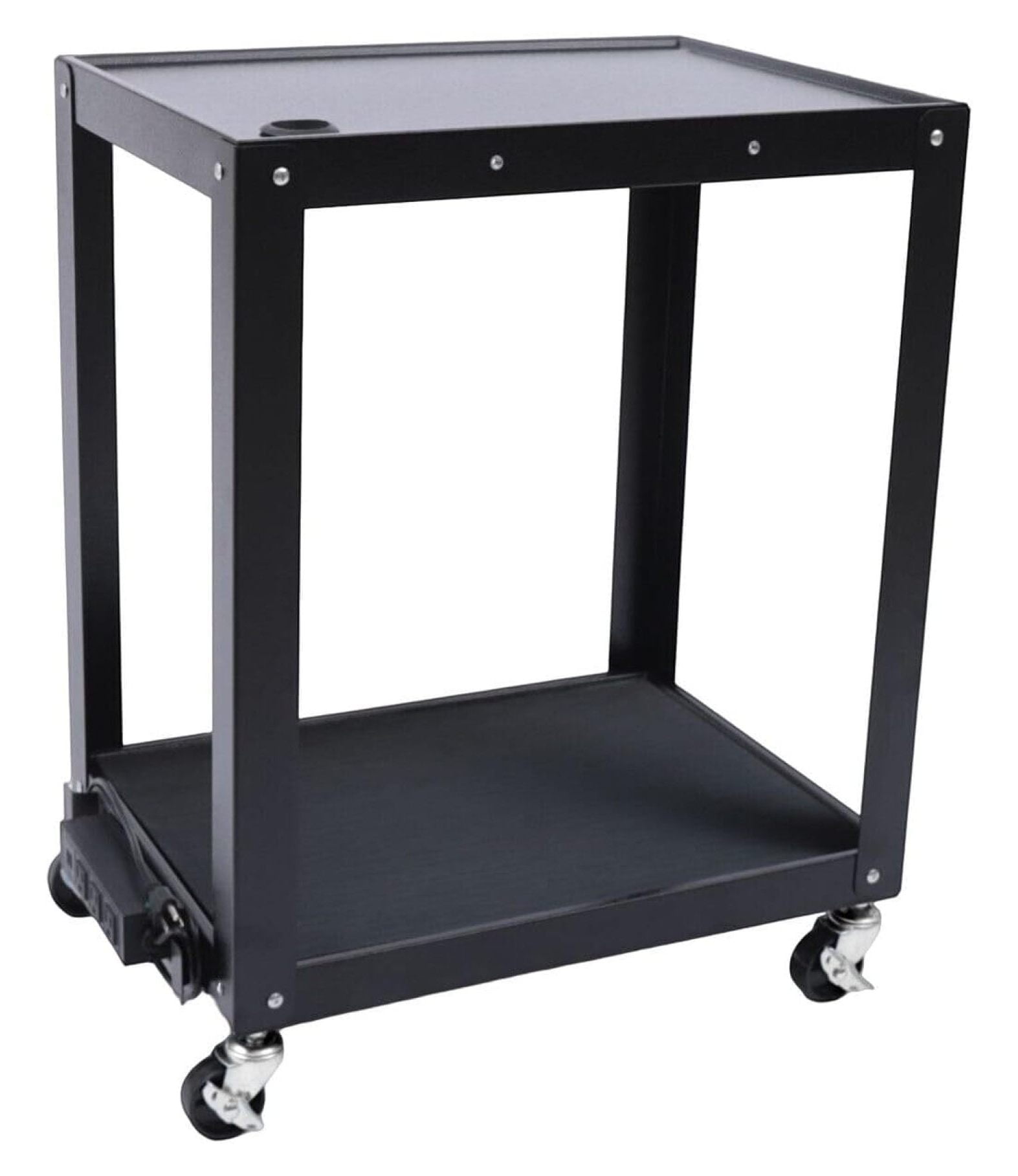 AV Cart Media Cart with Power Strip Presentation Cart with 2 Shelves ...