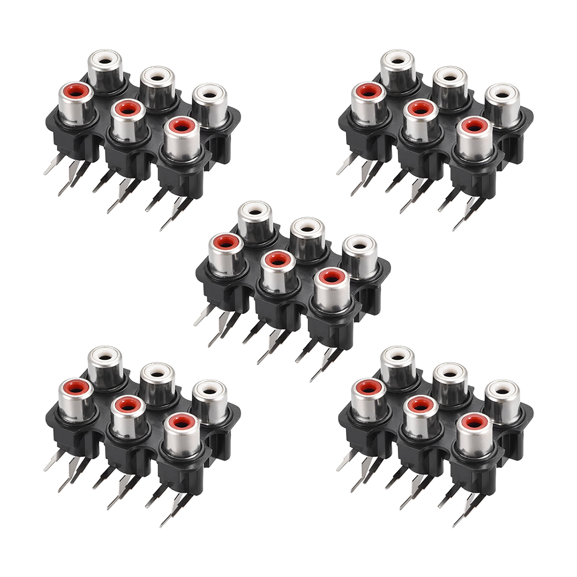 AV Concentric Outlet 6 RCA Female Jack 9-Pin Connector Socket Panel ...