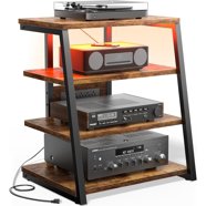 FITUEYES 4-Tier Wooden AV Component Media Stand Cabinet - Walmart.com