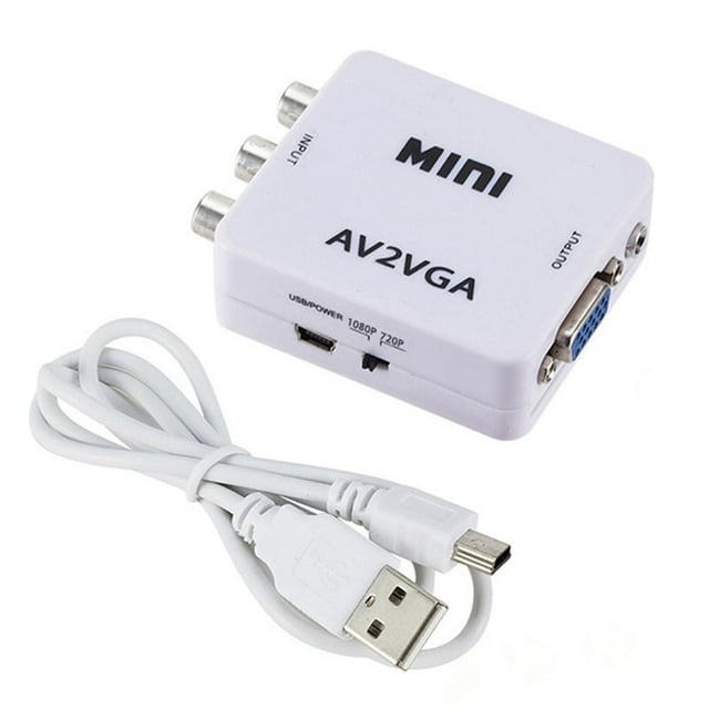 AV () to VGA Audio Video Converter,Support Resolution 1080P /720P,With ...